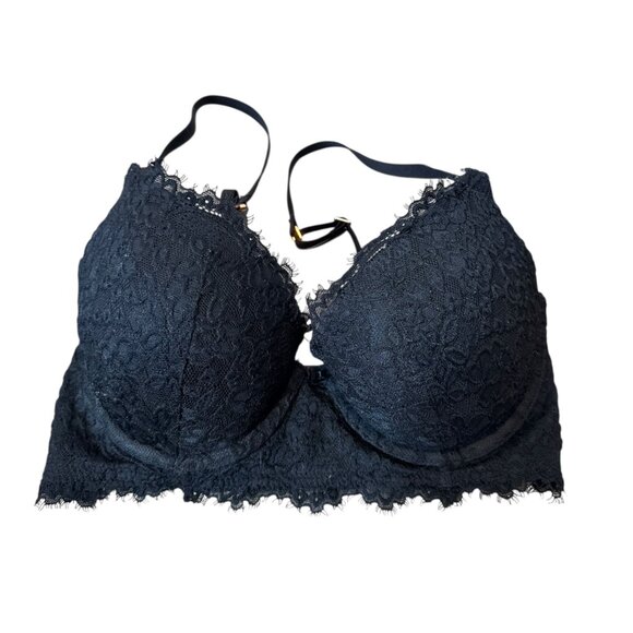 aerie | Intimates & Sleepwear | Aerie Real Power Plunge Bra Black Lace ...